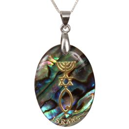 Grafted In Mother of Pearl Pendant - The Jerusalem Gift Shop