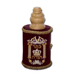 Torah Scroll Crown Velvet - The Jerusalem Gift Shop