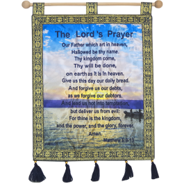 The Lord's Prayer - Buy Jerusalem Wall Hanging - Blue - The Jerusalem ...