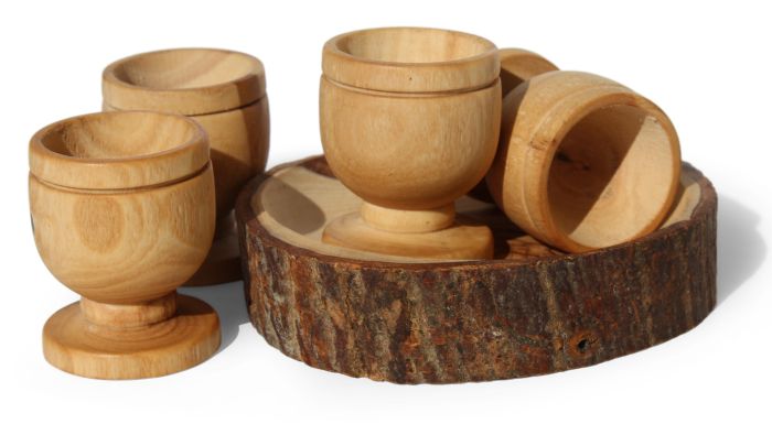 Communion Cups Set - Olive Wood Bread Tray with Four cups - The ...