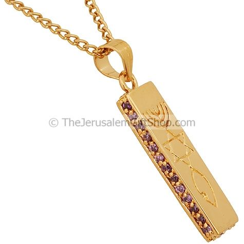 Gold fill Grafted In Pendant with Amethyst Crystals by Marina - The ...