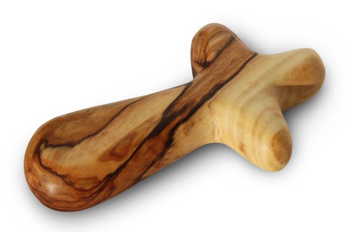 Olive Wood Comfort Cross from Bethlehem - The Jerusalem Gift Shop