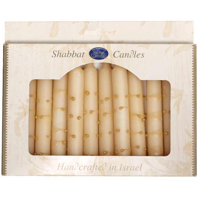 Buy Safed Shabbat Candles - Off White - Made in Israel - The Jerusalem ...