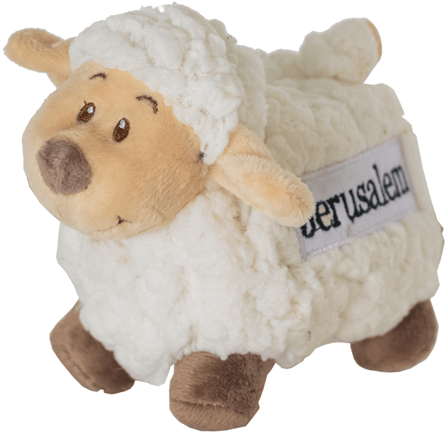 Stuffed Lamb Kids Jerusalem Toy - The Jerusalem Gift Shop