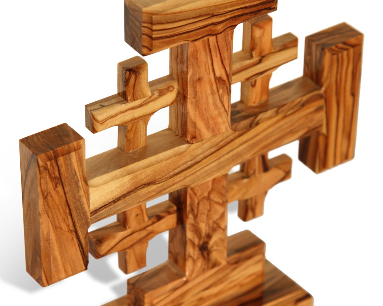 Olive Wood Standing 'Jerusalem Cross' Made in Bethlehem - The Jerusalem ...