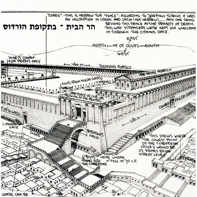Shop Temple Mount 70AD from the West Poster - Printed in Israel - The ...