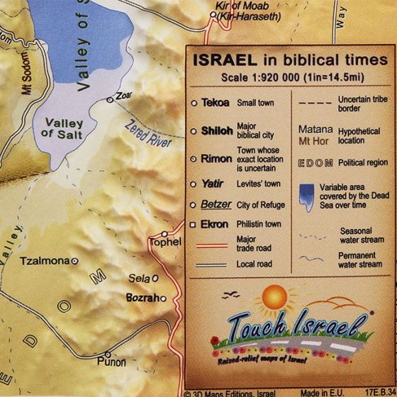 Raised-Relief 3D Map of 12 Tribes in Israel | Biblical Times - The ...